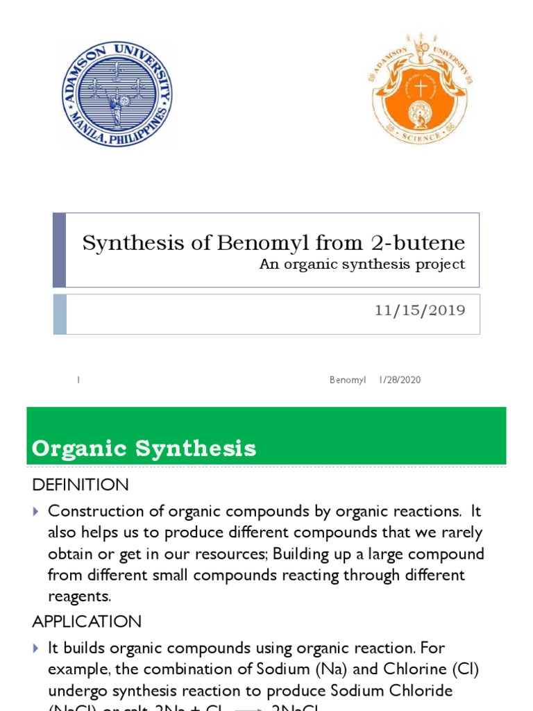 Synthesis of Benomyl From 2-Butene | PDF | Chemical Reactions | Amine