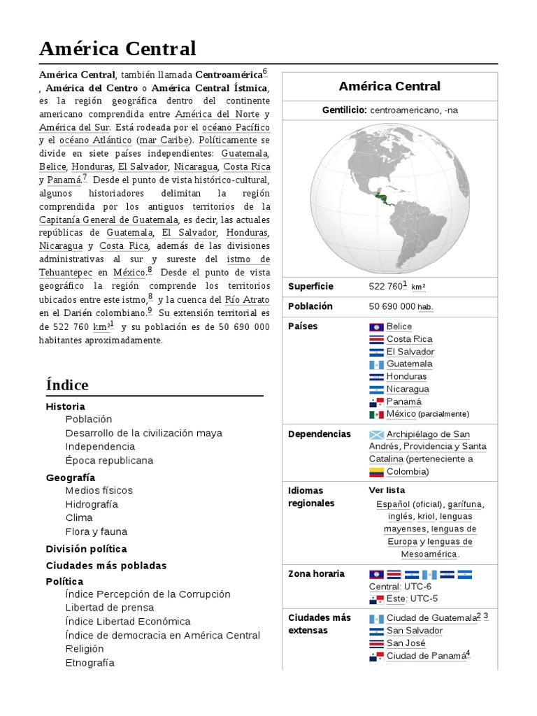 América Central | PDF | Centroamérica | Science