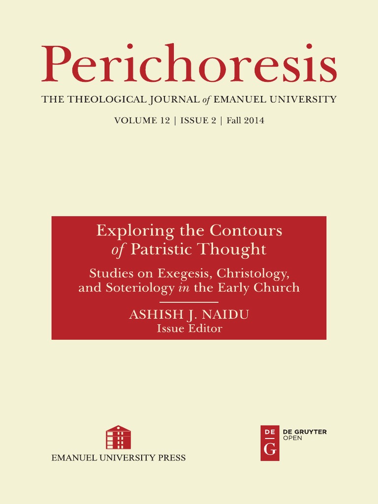 Perichoresis 12.2 2014 PDF | PDF | Arianism | Athanasius Of Alexandria