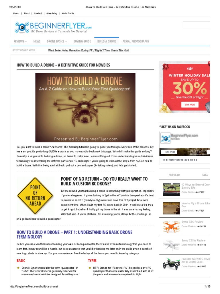 How To Build A Drone - A Definitive Guide For Newbies | PDF ...