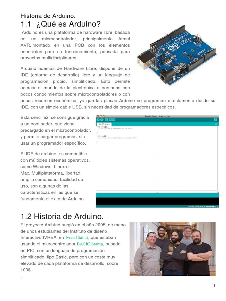 Historiade Arduino | PDF | Arduino | Electrónica