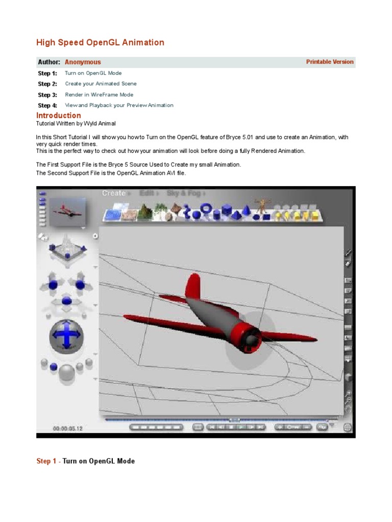 High Speed OpenGL Animation by Wyld Animal | PDF | Computers