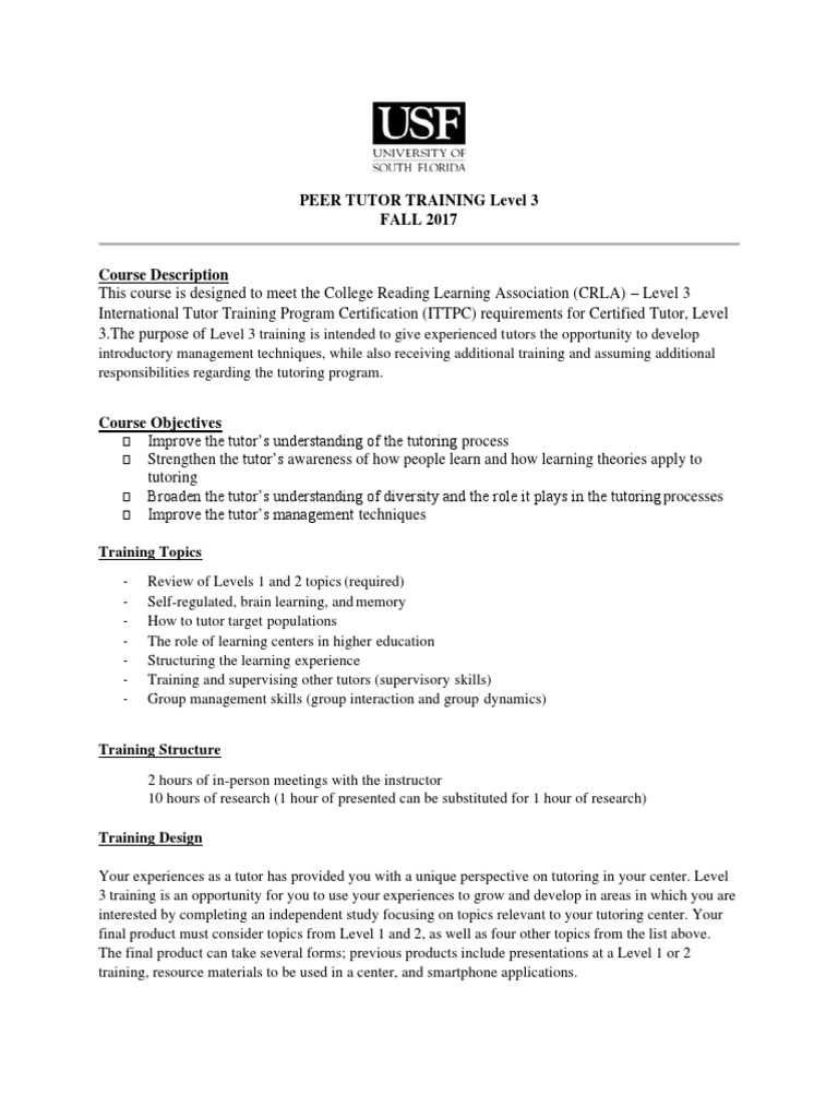 Crla Level 3 Syllabus | PDF | Learning | Learning Theory (Education)