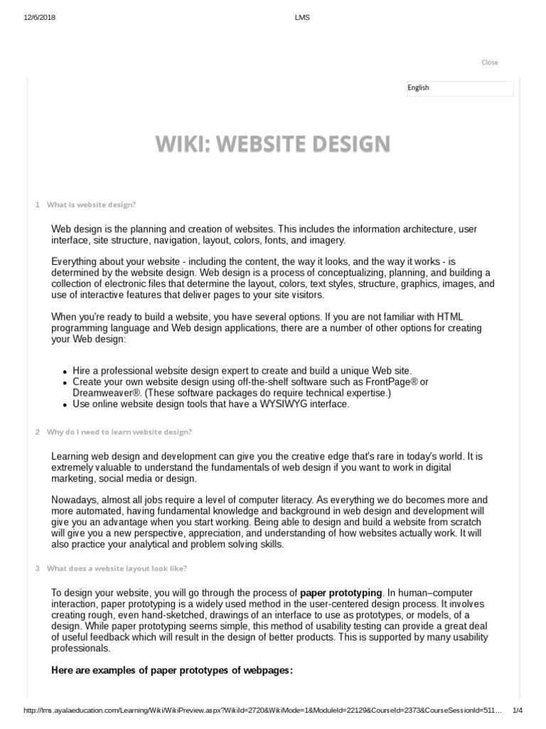 Website Design PDF | PDF | Web Design | Websites