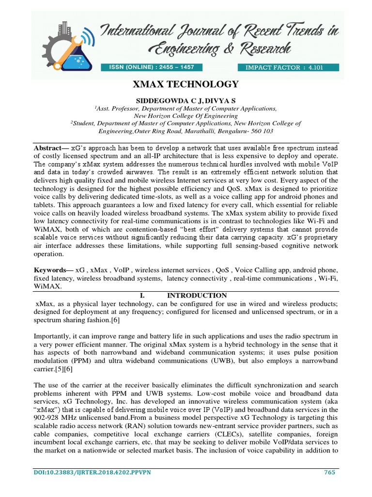 Xmax Technology | PDF | Ultra Wideband | Voice Over Ip