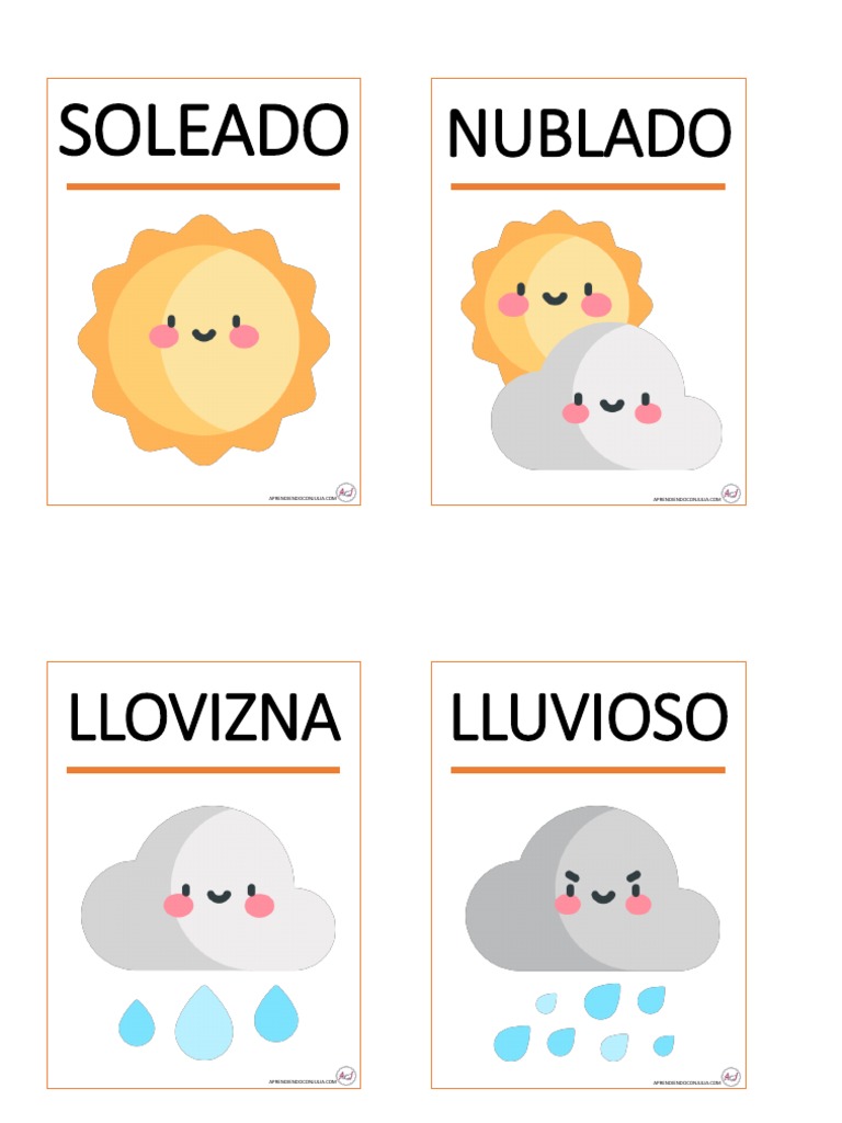 Tarjetas Del Tiempo en Español | PDF