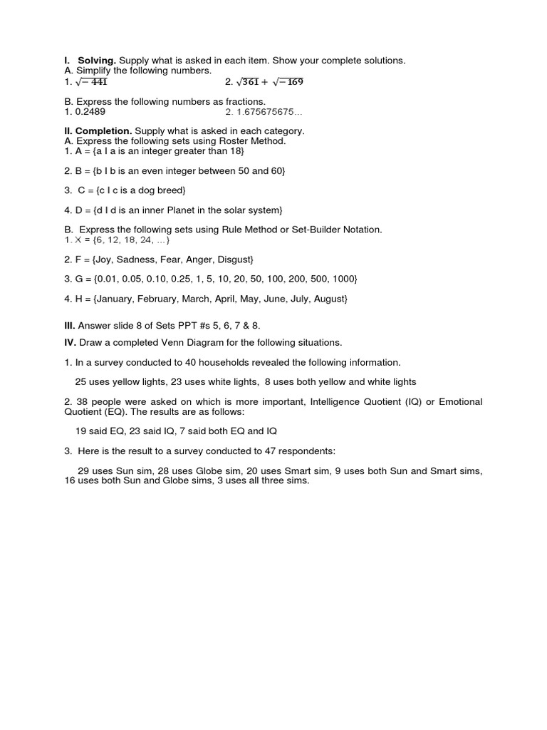 2sets Worksheet 2 PDF | PDF