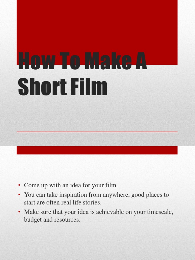 How To Make Short Movie-2 | PDF | Screenplay