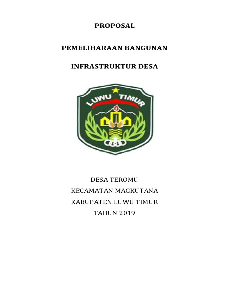 Proposal Pembangunan Infrastruktur Desa | PDF