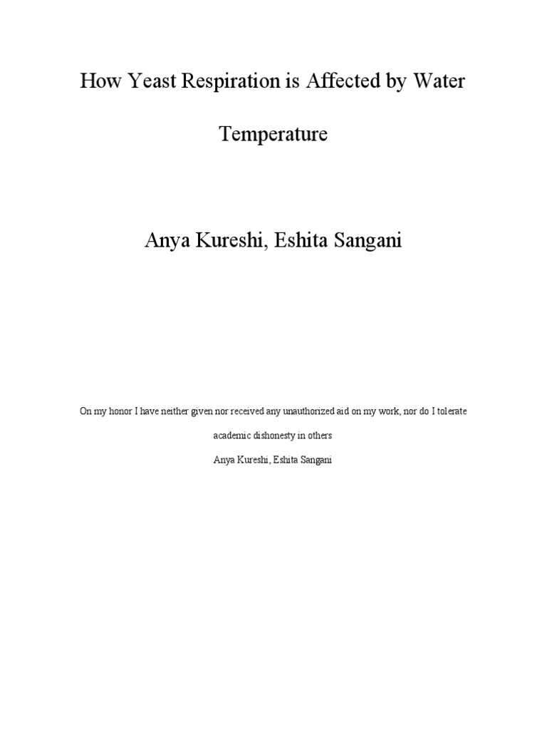 AP Lab #6 Cellular Respiration | PDF | Yeast | Breads