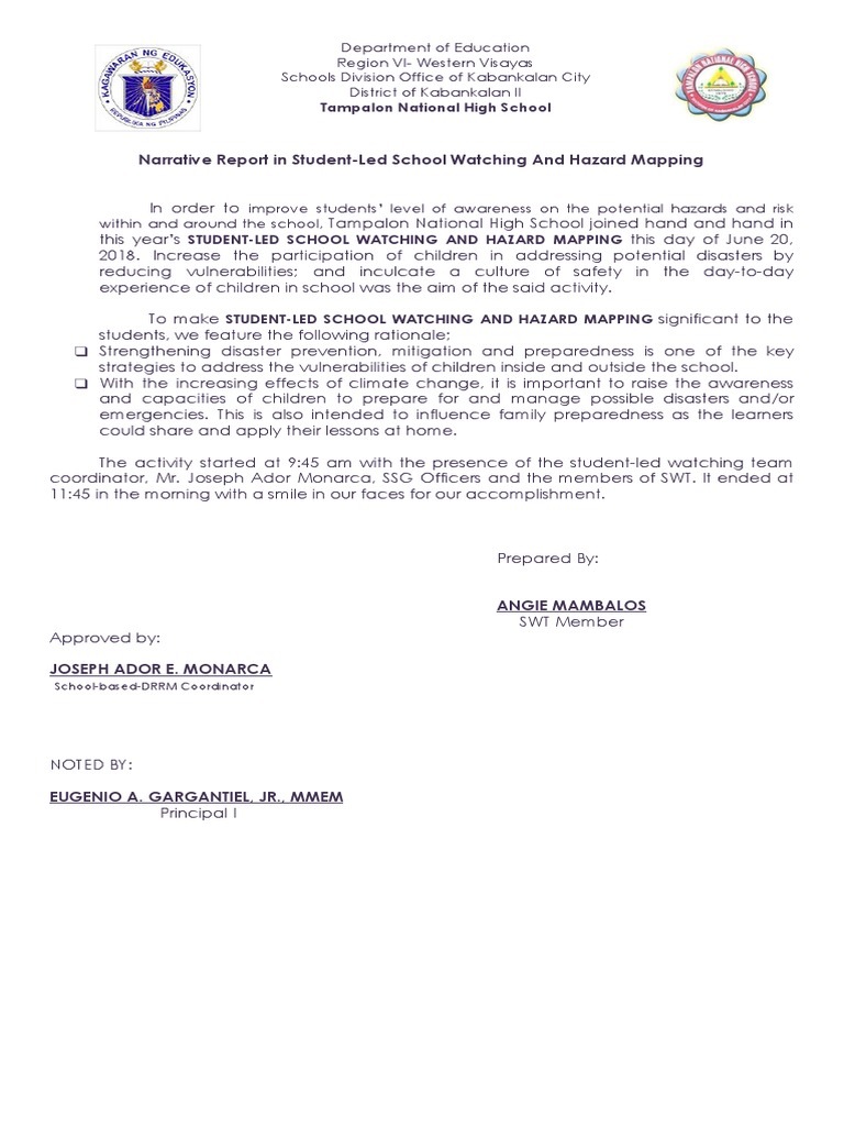 Student-Led Hazard Mapping Report | PDF | Emergency Management | Prevention