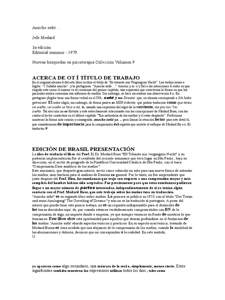 Medard Boss - Na Noite Passada Eu Sonhei | PDF | Sueño | Psicoanálisis