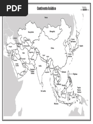 Mapa De Asia Con Nombres