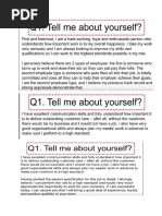 Script For A Job Interview | PDF | Job Interview | Business