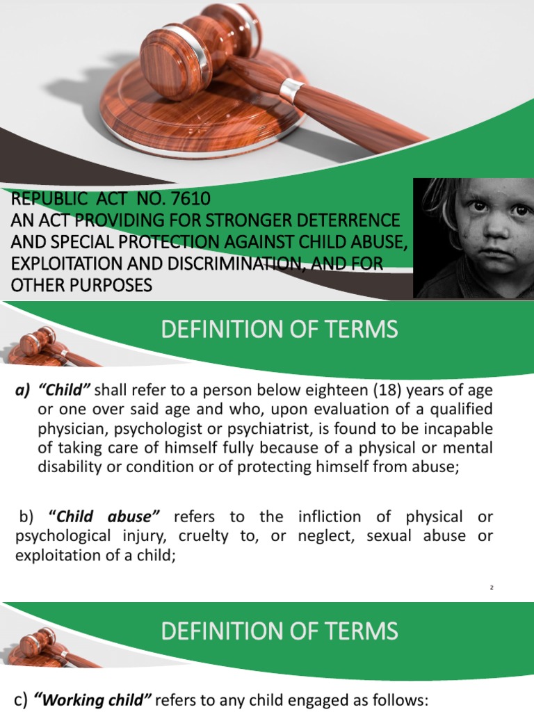Ra 7610 | PDF | Child Abuse | Human Trafficking