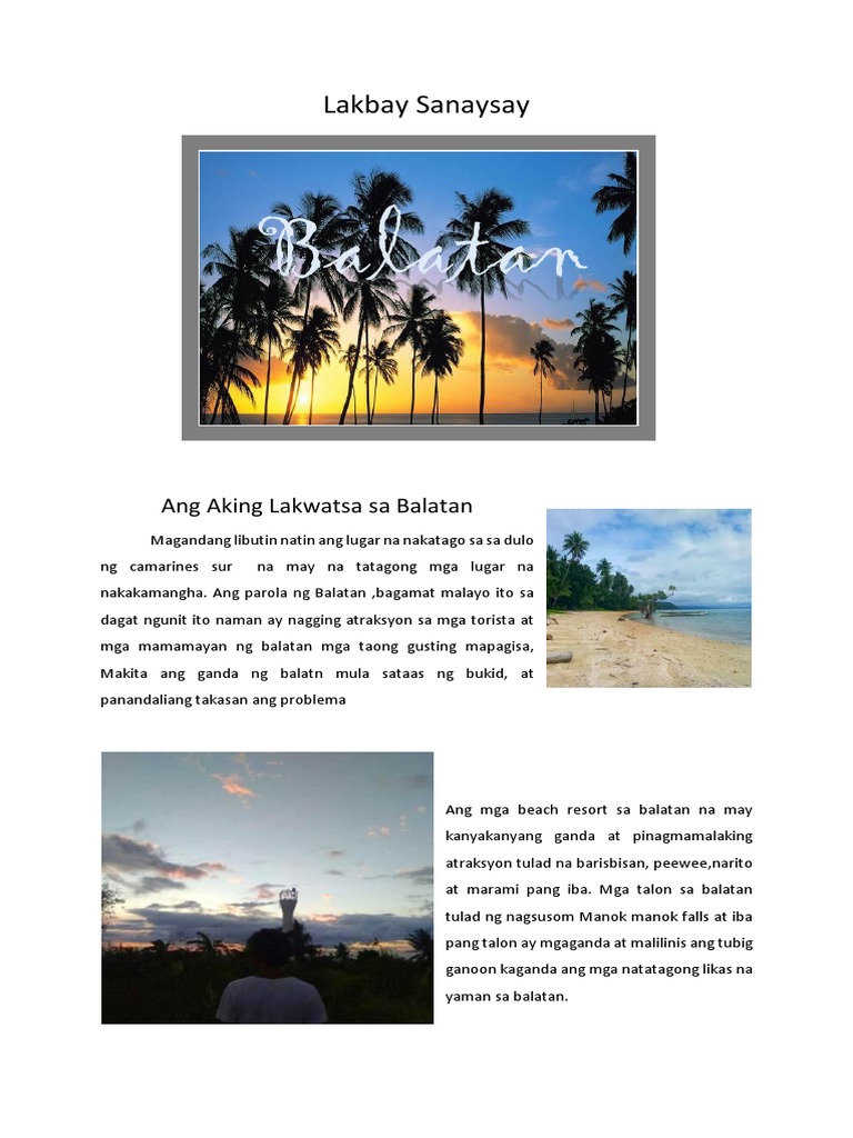 Lakbay Sanaysay | PDF