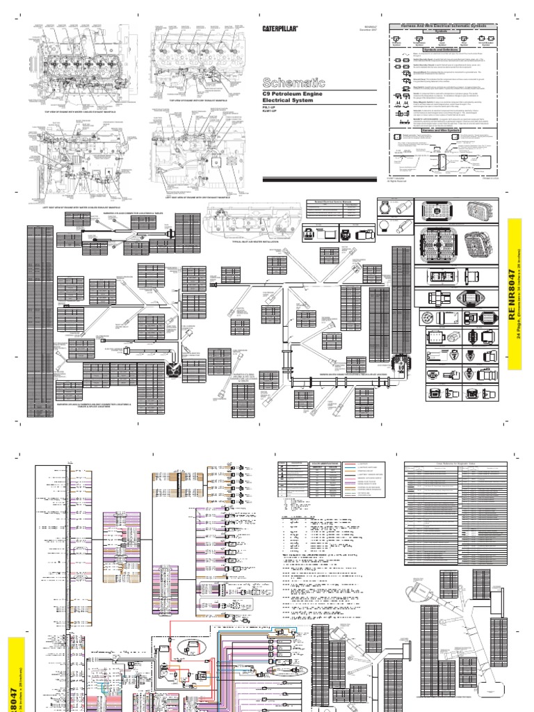 C9 Electrical Schematic | PDF | Relay | Electrical Connector