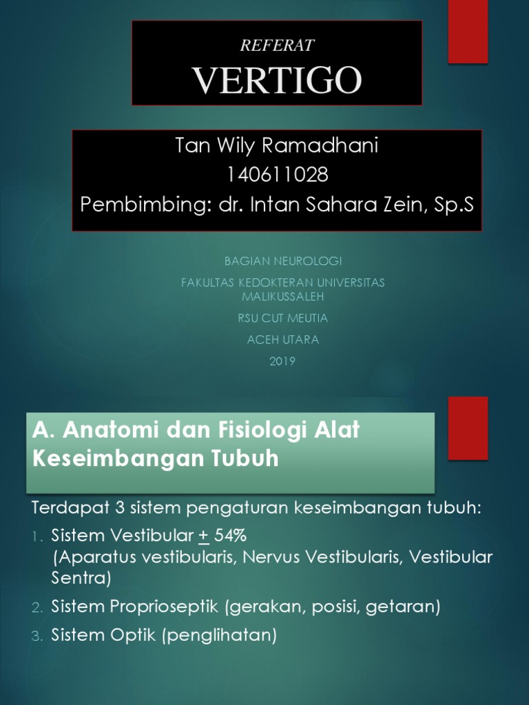 Referat Vertigo | PDF