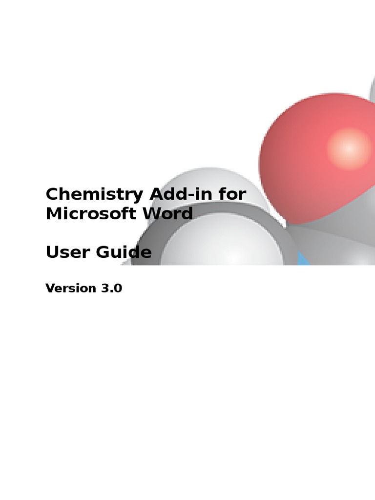 Chem4Word Version3 | PDF | Microsoft Word | National Center For ...