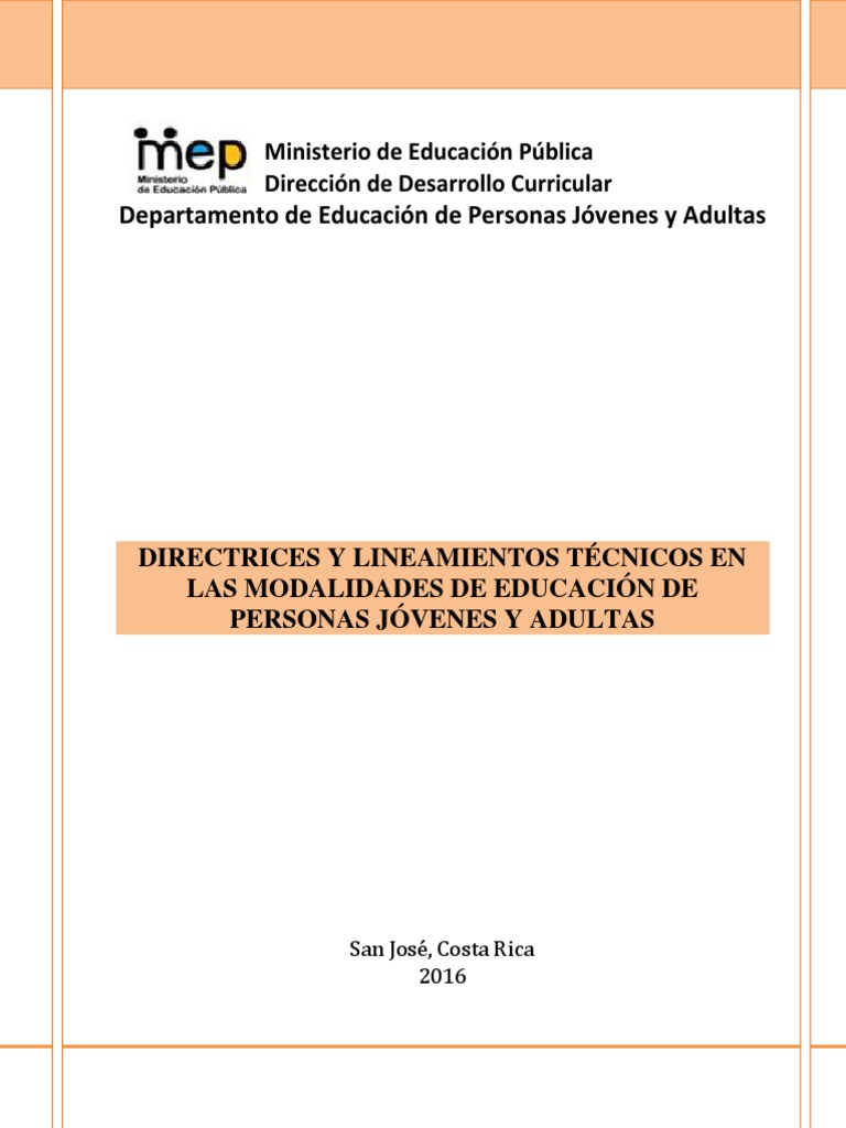 Directrices y Lineamientos 2016 PDF | PDF | Educación Secundaria ...