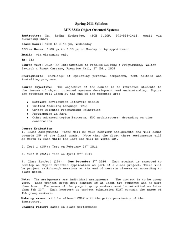 UT Dallas Syllabus For Mis6323.001.11s Taught by Radha Mookerjee ...
