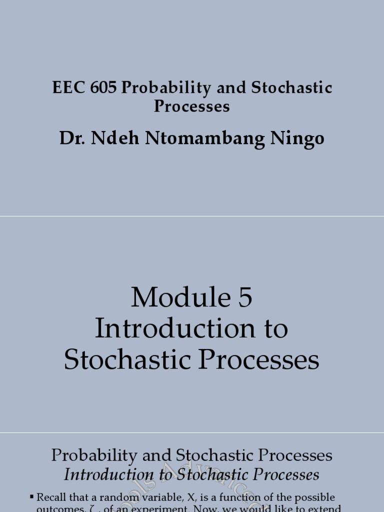 Introduction to Stochastic Processes | PDF | Stationary Process ...