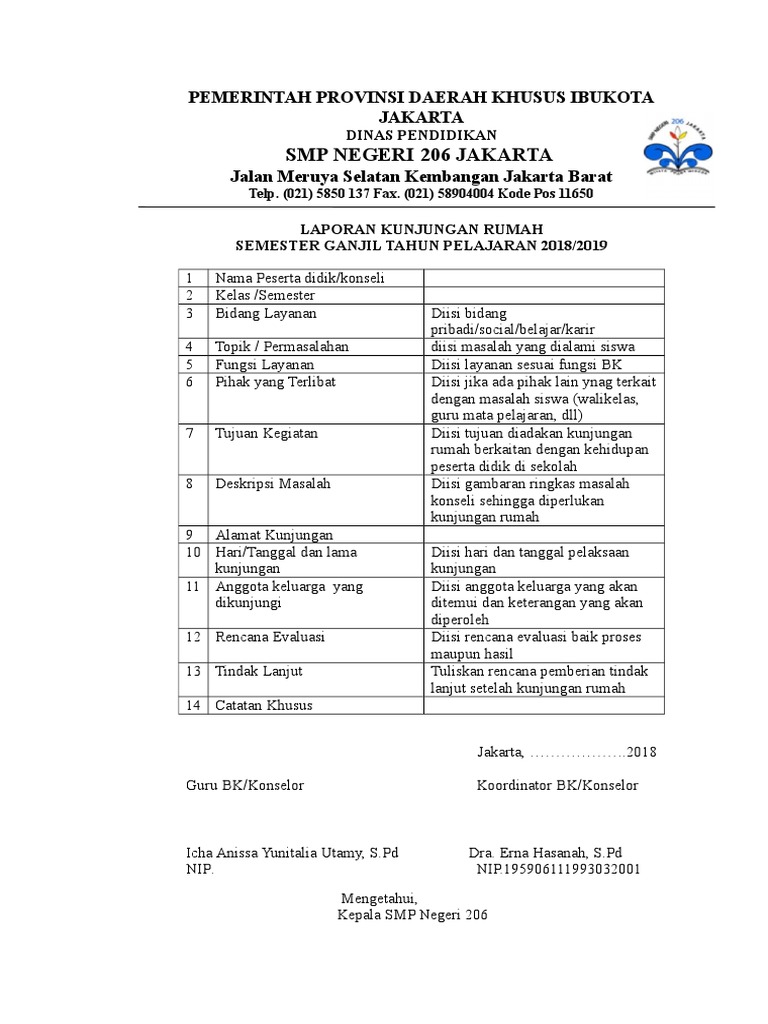 Laporan Kunjungan Rumah (Home Visit) | PDF