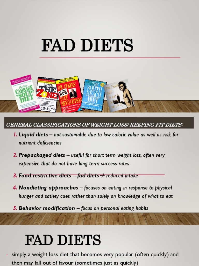 FAD DIETS PowerPoint | PDF | Dieting | Carbohydrates