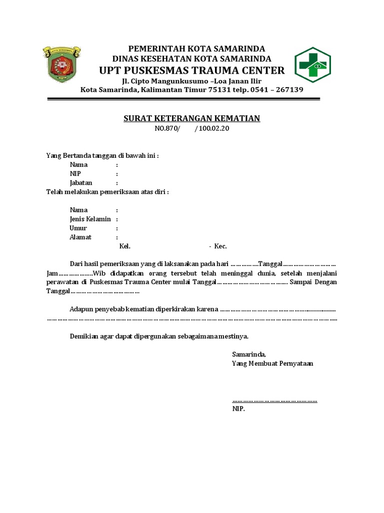 Surat Keterangan Kematian | PDF