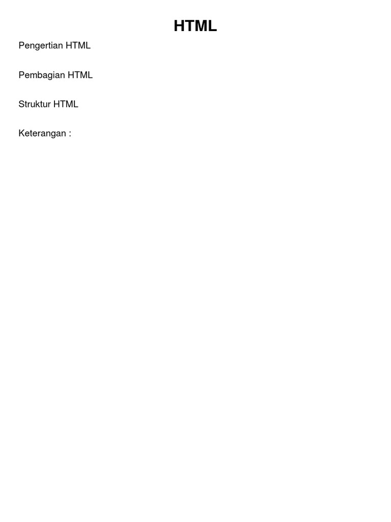 Modul Pembelajaran HTML | PDF