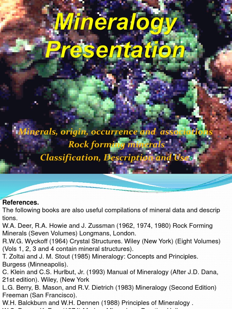 Mineralogy Presentation | PDF | Minerals | Chemical Compounds
