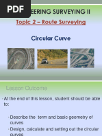 Setting Out - Curves PDF | PDF | Tangent | Surveying