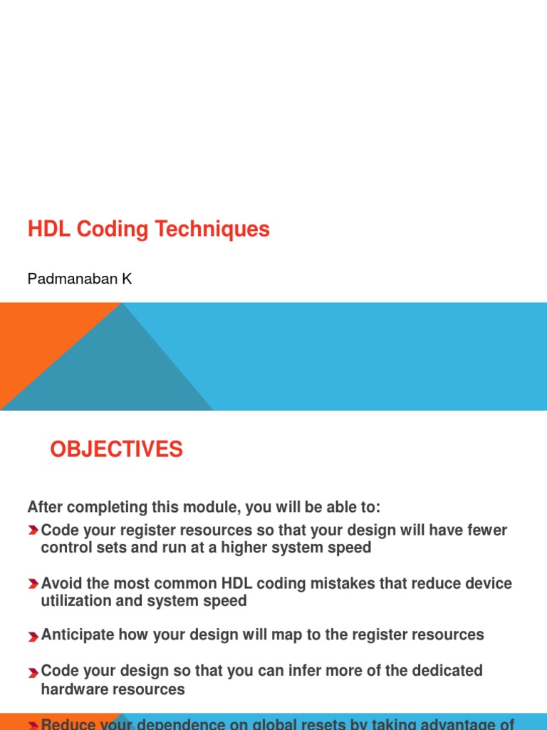 111 Hdl Coding Techniques Pdf Hardware Description Language Field Programmable Gate Array 6929
