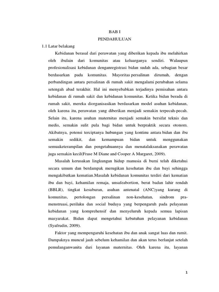 Bab I, Ii, Iii Masalah Askeb Komunitas | PDF | Kesehatan Holistik | Sains & Matematika