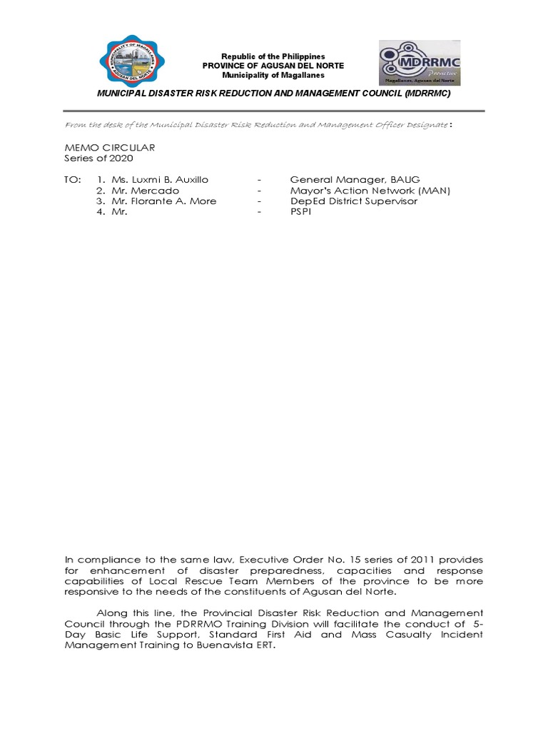 Letter Invitation BLS Training 2020 | PDF