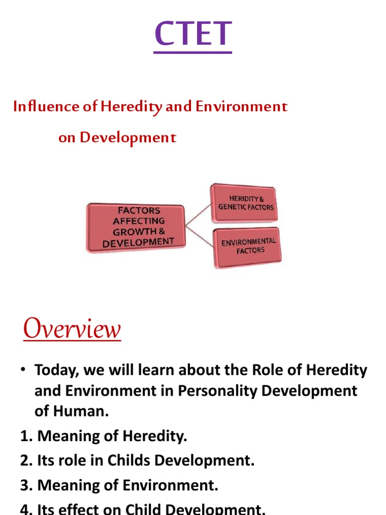 The Interaction of Nature and Nurture: Exploring the Roles of Heredity ...