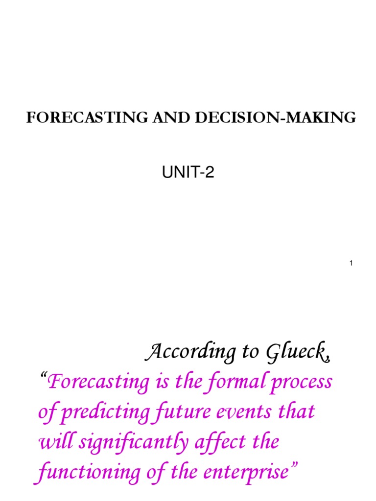 Forecasting and Decision-Making | PDF | Forecasting | Time Series