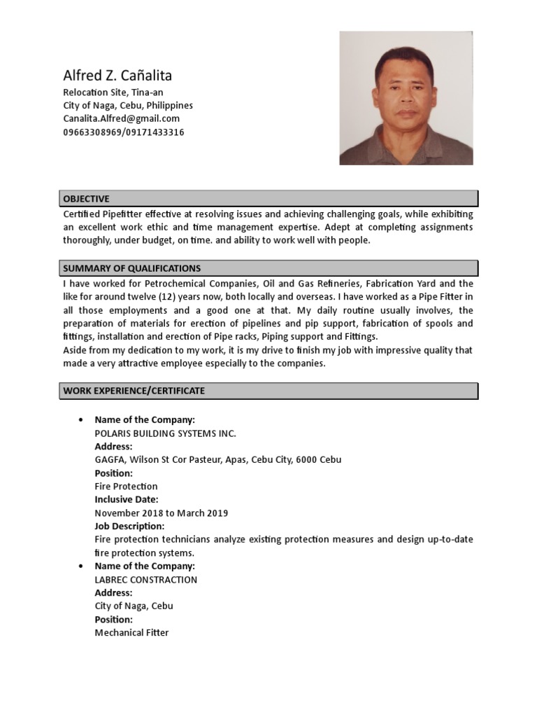 Alfred Zamora Canalita | PDF | Pipe (Fluid Conveyance) | Mechanical ...