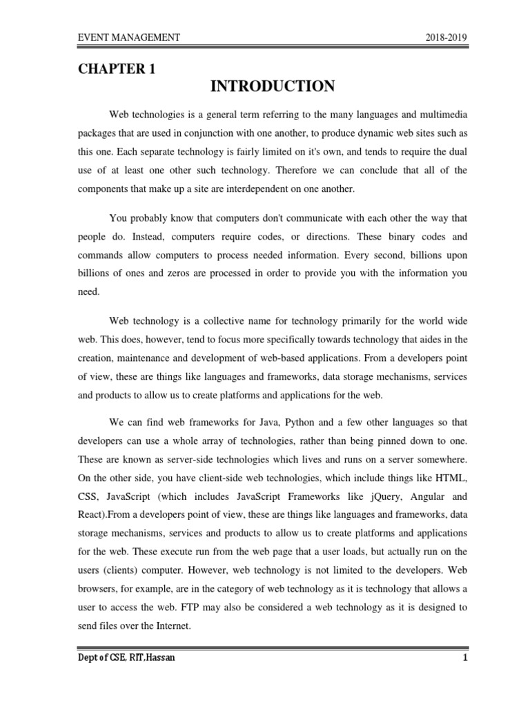 Event Management Report | PDF | My Sql | World Wide Web