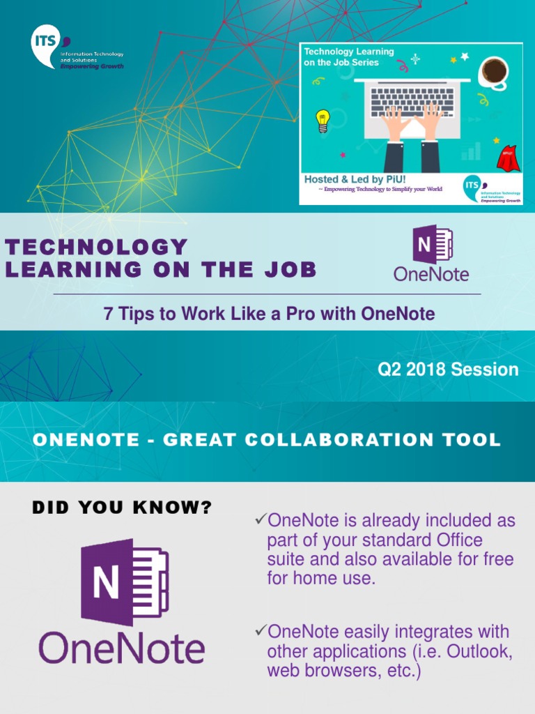7 Tips To Work Like A Pro With OneNote | PDF | Share Point | Cyberspace