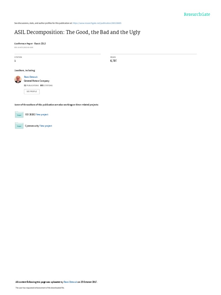 Asil Decomposition | PDF | Systems Engineering | Systems Science
