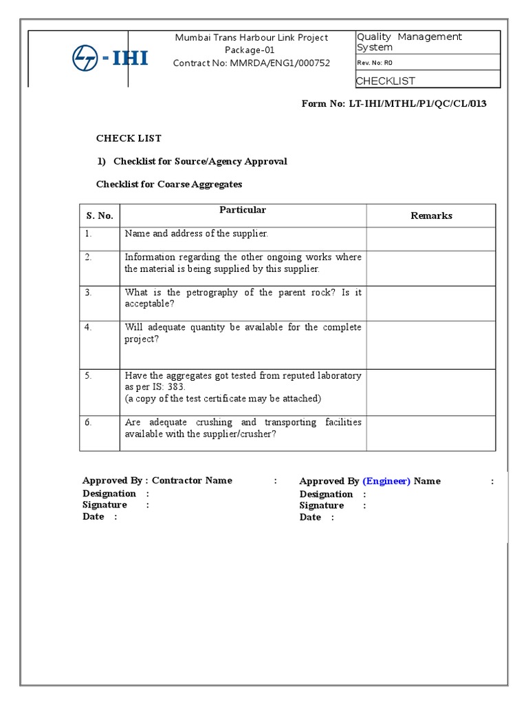 Structure Checklist | PDF | Personal Protective Equipment | Concrete