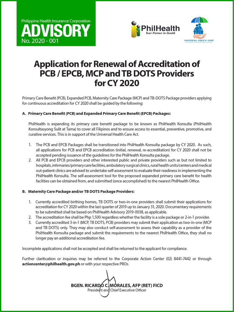 PhilHealth Accreditation Renewal Guide 2020 | PDF | Health Care ...