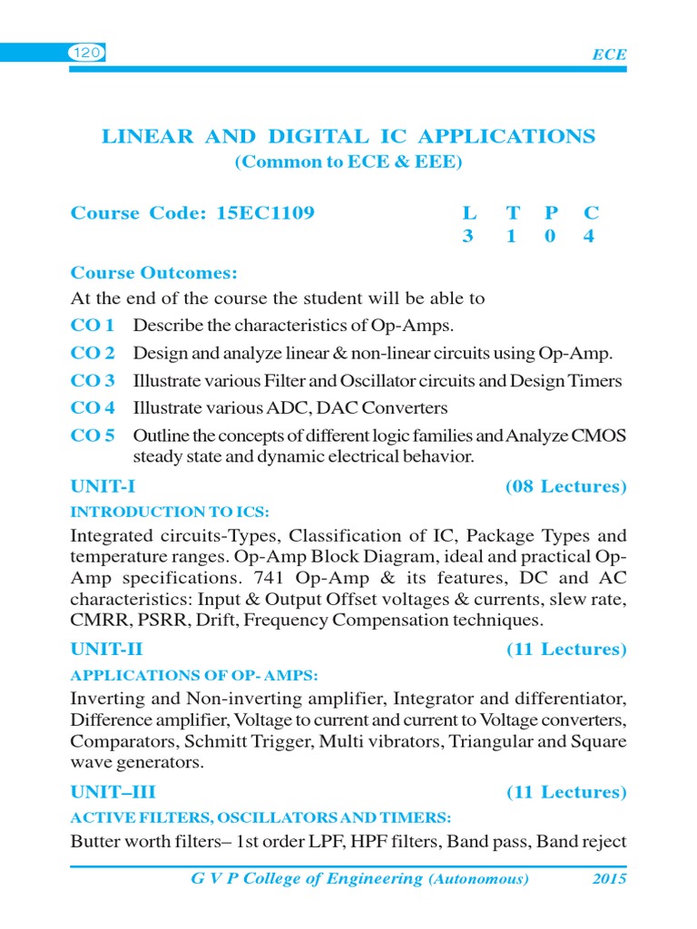 Linear and Digital Ic Applications PDF | PDF | Operational Amplifier ...