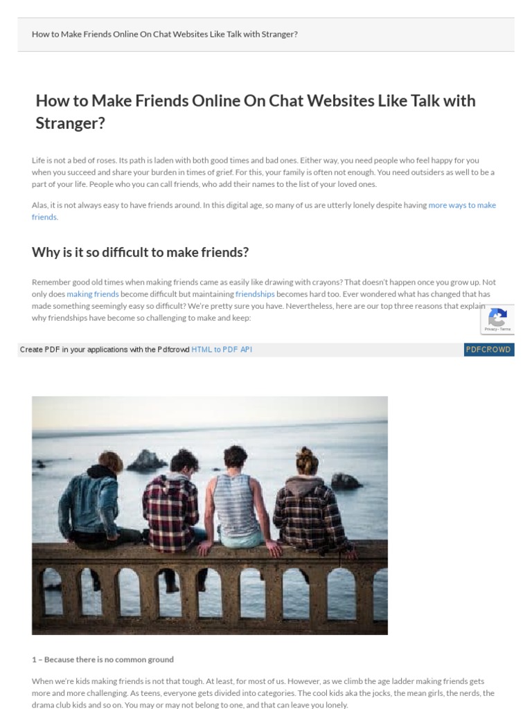 OnlineE Random Chat Room Free | PDF | Tinder (App) | Conversation