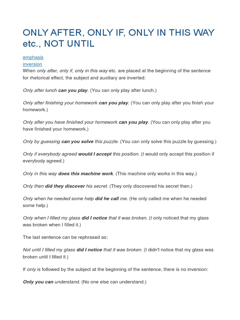 INVERSION Explained | PDF | Verb | Syntax