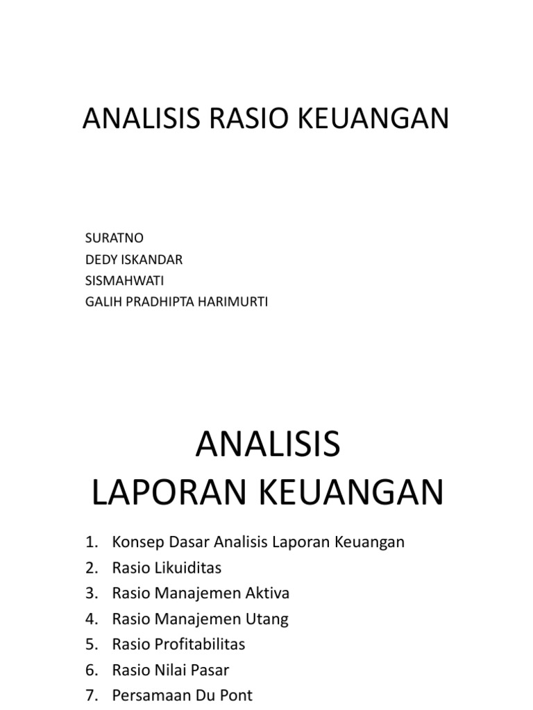 Analisis Rasio Keuangan Perusahaan | PDF | Pengelolaan Keuangan & Uang