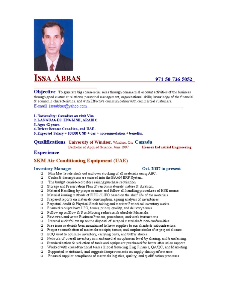 Issa's CV | PDF | Supply Chain | Quality Assurance