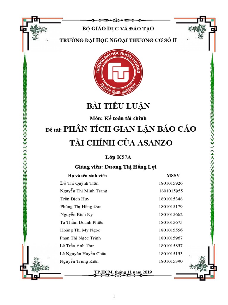 gian lận bctc asanso | PDF