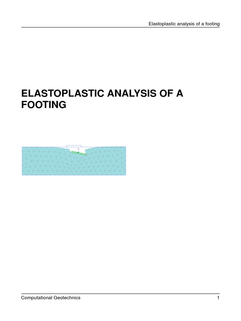 Exercise 1 Elasto Plastic Analysis Of Drained Footing Pdf Finite Element Method Parameter